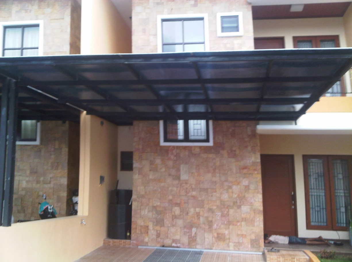 √ 36 Model Kanopi Baja Ringan Terbaru Tanpa Tiang Minimalis